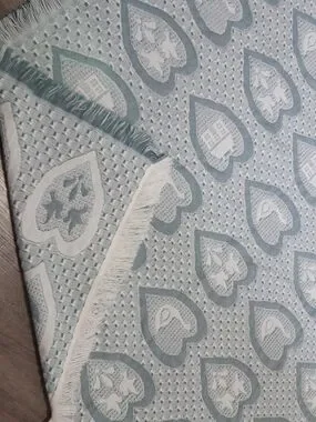 No Brand | Bedding | Light Blue Farmhouse Heart Goose Pattern Throw ...